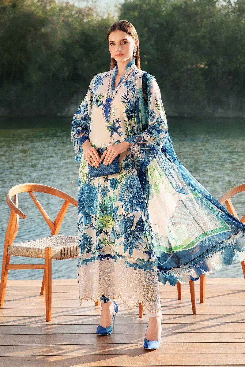 Maria B Mprints spring summer unstitched lawn suits 2025 | 10B ...
